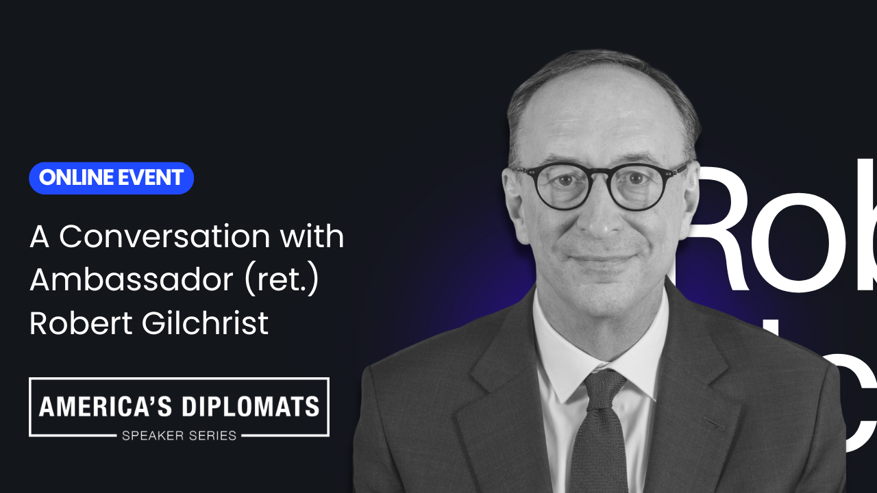 America's Diplomats Speaker Series: A Conversation with Ambassador (ret ...